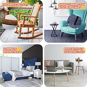 VOCOMO Felt Furniture Pads, Heavy Duty Felt Strip Roll with Adhesive Backing Felt Pads Furniture Feet Cuttable Felt Tape for Protecting Hardwood Floors(5 x 120 x 0.12 Inch, Black)