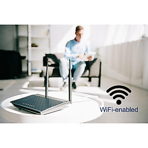 Westinghouse Lighting 74001B00 Vintage-Style Barnett, Smart WiFi Ceiling Fan Compatible with Amazon Alexa and Google Home with LED Light, Remote Control, 48 Inch, Barnwood Finish, Cage Shade