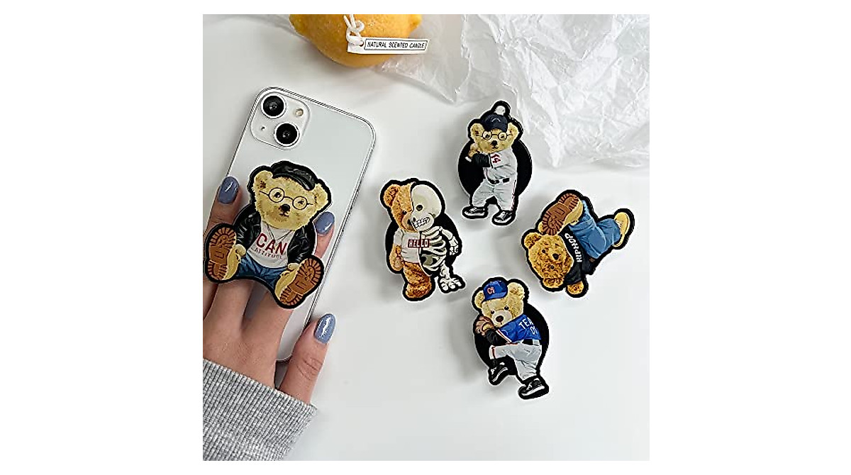 ONLYOU GripTok Phone Grip - Cute Bear Design for Smartphones