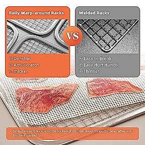 Septree 2023 Upgraded Food Dehydrator for Jerky, Large Drying Space with 8.8ft², 800W Dehydrated Dryer Machine, 8 Stainless Steel Trays, Timer Control, 190°F Temperature Control, for Herbs, Meat, Fruit, and Yogurt