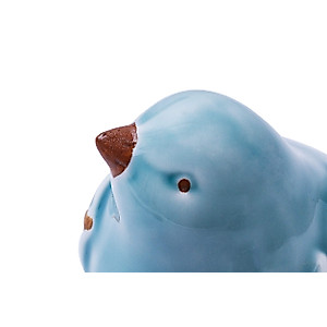 FICITI Distressed Finish Ceramic Bird Figurine Home Decor - Assorted Set of 3