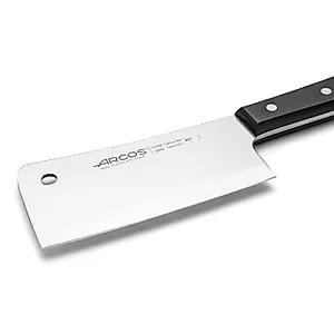 Arcos Cleaver Knife 6 Inch Nitrum Stainless Steel and 160 mm blade. 477 gr. Professional Knife for Boning. Ergonomic Polyoxymethylene POM Handle. Series Universal. Color Black