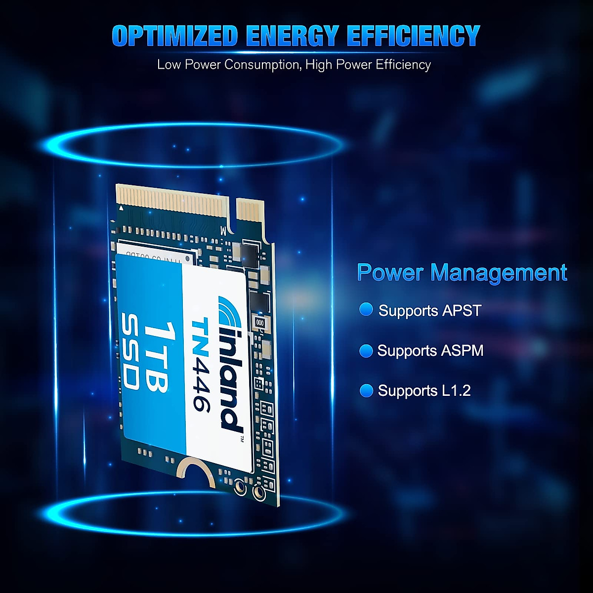 INLAND 2230 Internal SSD 1TB High Performance Gen4x4 M.2 2230 30mm Internal Solid State Drive PCIe 4.0, up to 4,700 MB/s, TN446