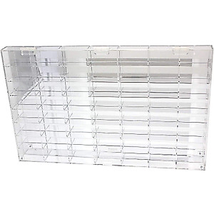Display Case Wall Cabinet for 1:64 Scale Matchbox Hot Toy Cars Wheels 108 Slots UV Protect Mirrored Background