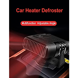 Car Heater 2 in 1 Auto Car Windshield Portable Heater Cooling Fan 12V 120W Auto Defogger 360° Rotatable Fast Heating Quickly Defrost…