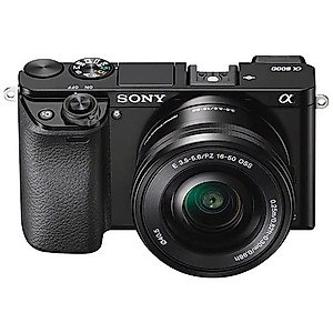 Sony a6000 Mirrorless Camera with 16-50mm Lens Bundle - ILCE6000L/B + Prime Accessory Package Including 128GB Memory, TTL Flash, Extra Battery, Editing Software Package, Auxiliary Lenses & More