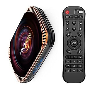 Android 11.0 TV Box 4GB RAM 64GB ROM TV Box HK1 Box X4 Amlogic S905X4 64-bit Quad Core with Dual Wi-Fi 2.4G/5.0G, BT 4.0/ 3D Ultra HD 8K/ H.265/ 1000M LAN/USB 3.0 Smart TV Box
