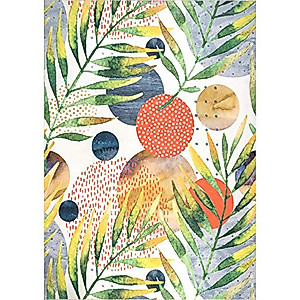 nuLOOM Sailor Machine Washable Tropical Area Rug, 8' x 10', Green