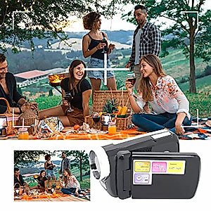 ZZKHGo Digital Video Camera - 12 Million-Pixels 1.8 Inch Camera, 4X Digital Zoom Camera All-in-one Machine, Face Detection, for Student Children's Gift