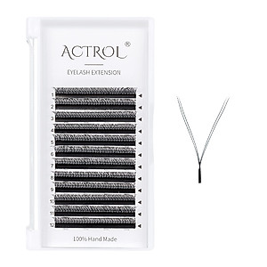 ACTROL YY Eyelashes Extension Lashes Black D Curl 0.05mm 9mm Mixed Lash Volume Extension Easy Fans Y Shaped Premade Soft Eyelashes Supply