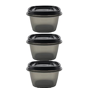 Utensilux Bundle Rubber Maid Silver Food Storage Containers 7 Cup Food Storage Containers 3 Sets, Grey Easy Find Lids, 3 Containers, 3 Lids Chalk Pen and Labels