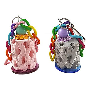 Bird Calcium Teeth Grinding Chew Treats Toy for Parrot Parakeet Cockatiel Conure Gerbil Rat Mouse Guinea Pig Chinchilla