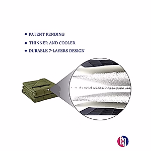 BB BlinBlin Weighted Blanket Heavy Blanket for Cool & Restful Sleep, Premium Soft Material and Glass Beads (Veridian Green, 60''x80'' 25lbs), Suit for One Person(~240lb) Use on Queen/King Bed