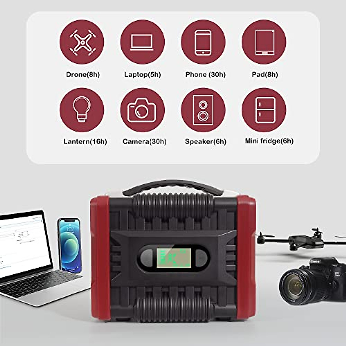 BXST Power Generator Portable Power Station Generator 222 Wh (60,000 mAh / 3.7 V) Solar Power Generator for Outdoors, On the Go, Travel & Camping Outdoor Emergency, Home use