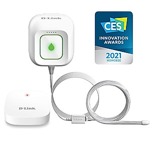 D-Link Wi-Fi Water Sensor Add-on, Long Range Battery Powered, Compatible Only with DCH-S1621KT, Whole Home with App Notifications (DCH-S163)