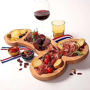 Funny Aperitif Board,Solid Wood Charcuterie Platter and Cheese Board,Novelty Kitchen Cutlery Wine Fruit Meat Cheese Platter,Ideal Bachelor Party Housewarming Bachelor Party and Gag Gift(15.8" Left)