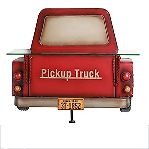 LRZS Creative car Head Word partition Wall Shelf Free Punching Retro Living Room Bedroom Wall Decoration Wrought Iron Wall Hanging (Size : B)