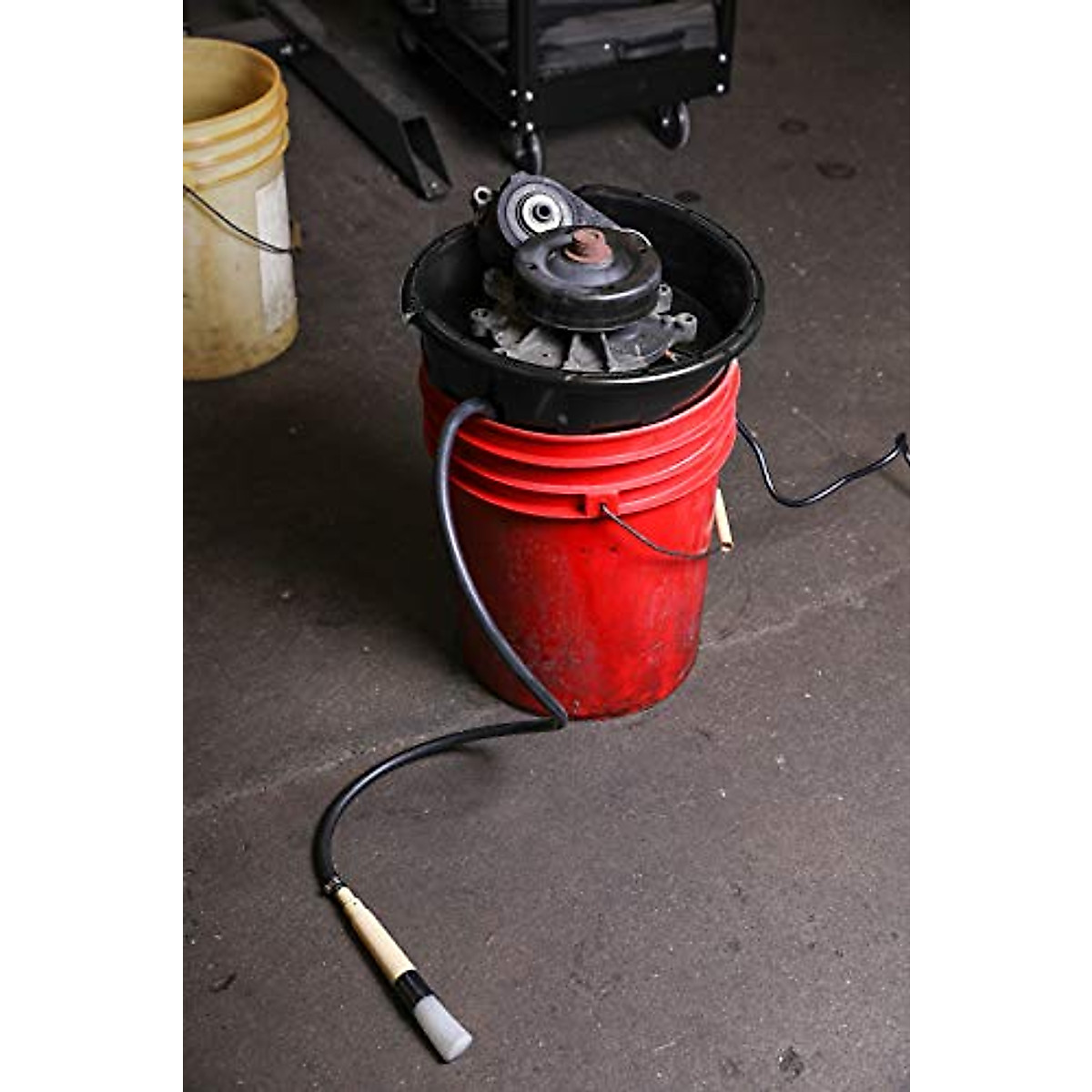 ARES 70922 - Portable Parts Washer - Easily Fits 5 Gallon Buckets - Degrease Small Parts and Tools