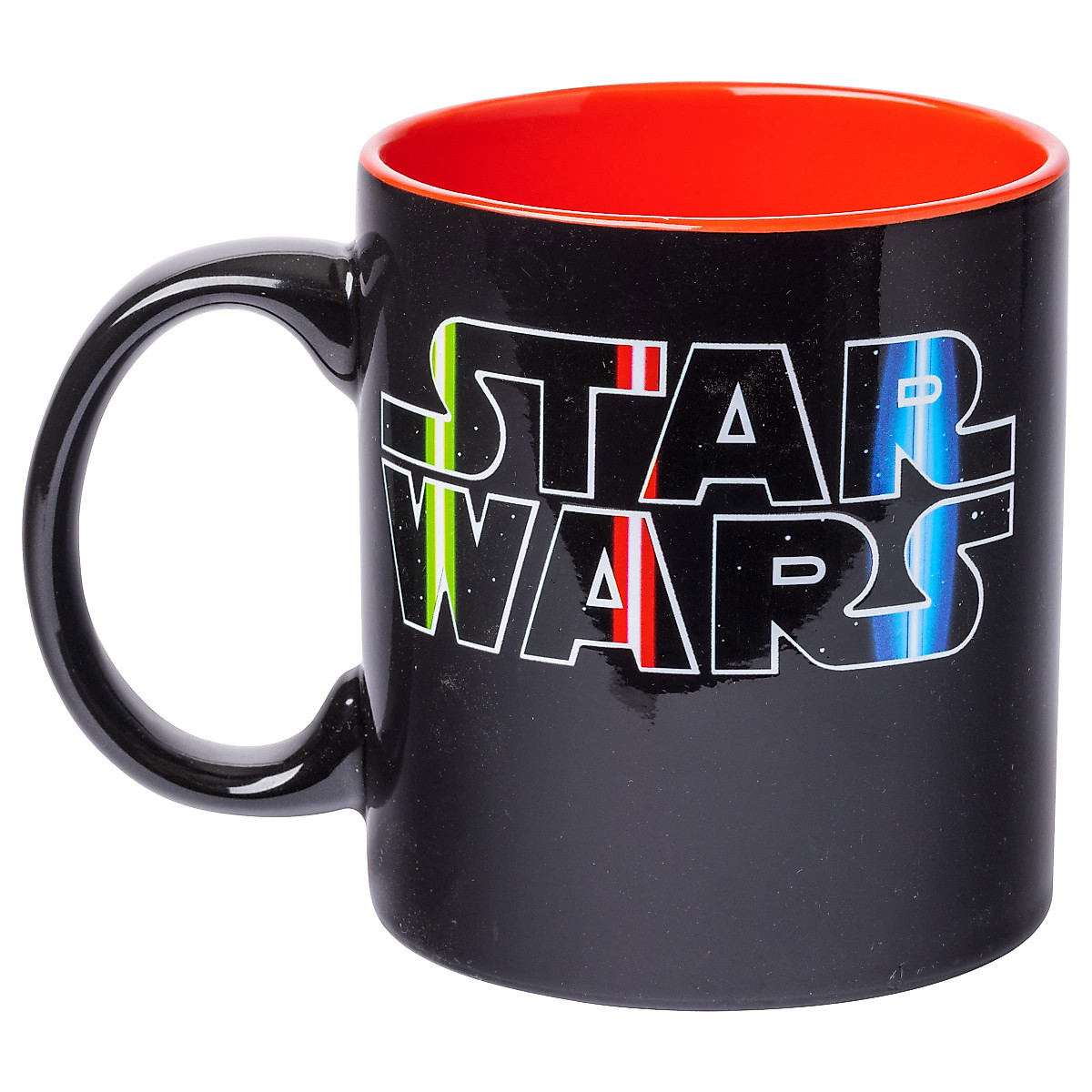 Silver Buffalo Star Wars Lightsaber Logo Heat Reveal Ceramic Coffee Mug, 20-Ounces