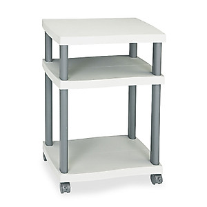 Safco 1860GR Wave Design Printer Stand Three-Shelf 20w x 17-1/2d x 29-1/4h Charcoal Gray