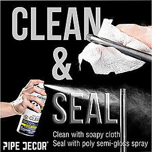 PIPE DECOR Coat Hook Black Industrial Water Spigot Valve Wall Mount with Real Iron Plumbing Flange for Home, Office or Retail Space 2-Pack