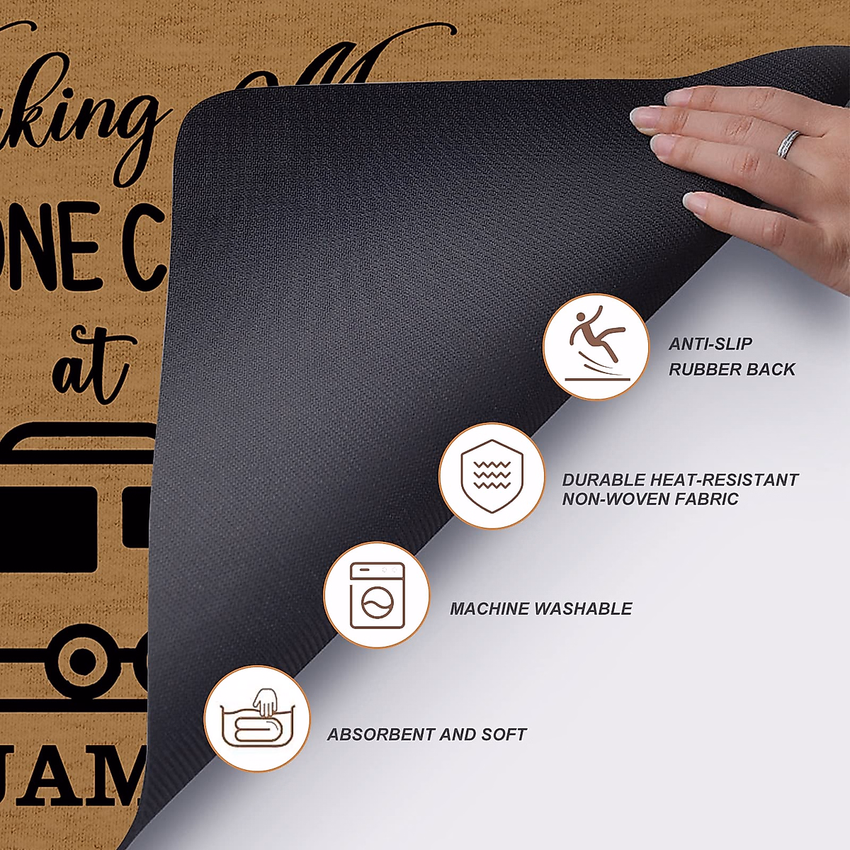 Magimagine Custom Making Memories Camping Door Mat with Family Name,Personalized Camper Doormat,Camping Signs for Campers,Rv Rugs Travel Trailer Accessories Decorations Insid Outside 30*18 Multi5