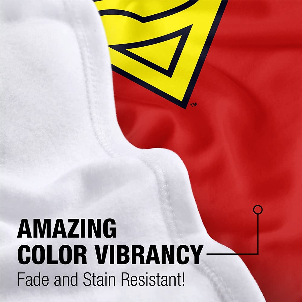 LOGOVISION Superman Lightweight Baby Blanket, 30"X40", Superman Cape Logo Unisex for Infants Girls & Boys