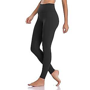 Colorfulkoala Women's Buttery Soft High Waisted Yoga Pants Full-Length Leggings (M, Black)