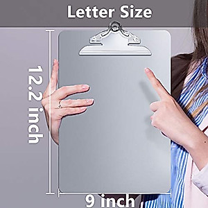 Metal Clipboard, Contractor Heavy Duty Aluminum Clipboard with High Capacity Clip, Rust-Proof Plate for Letter Size and A4 Paper Sheet, Supplies for Office, Jobsite, Medical, School, Law Enforcement