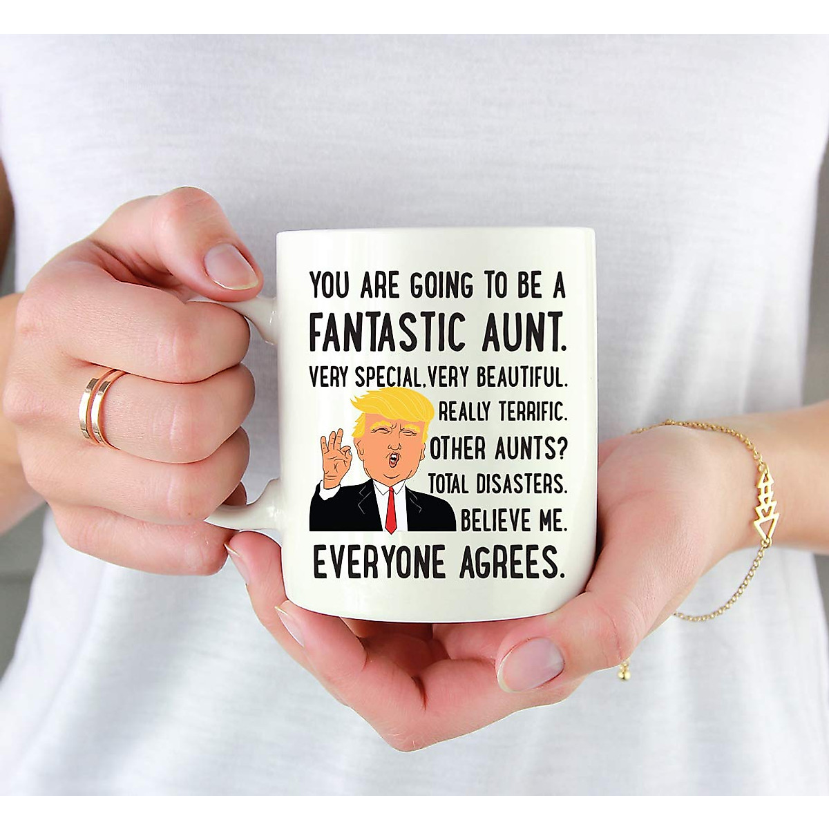 Andaz Press Baby Birth Announcement Trump 11oz. Coffee Mug Gift, You're Going To Be A Fantastic Uncle, 1-Pack, Funny President Trump Novelty Baby Pregnancy Reveal Cup Uncle Pregnancy Announcement
