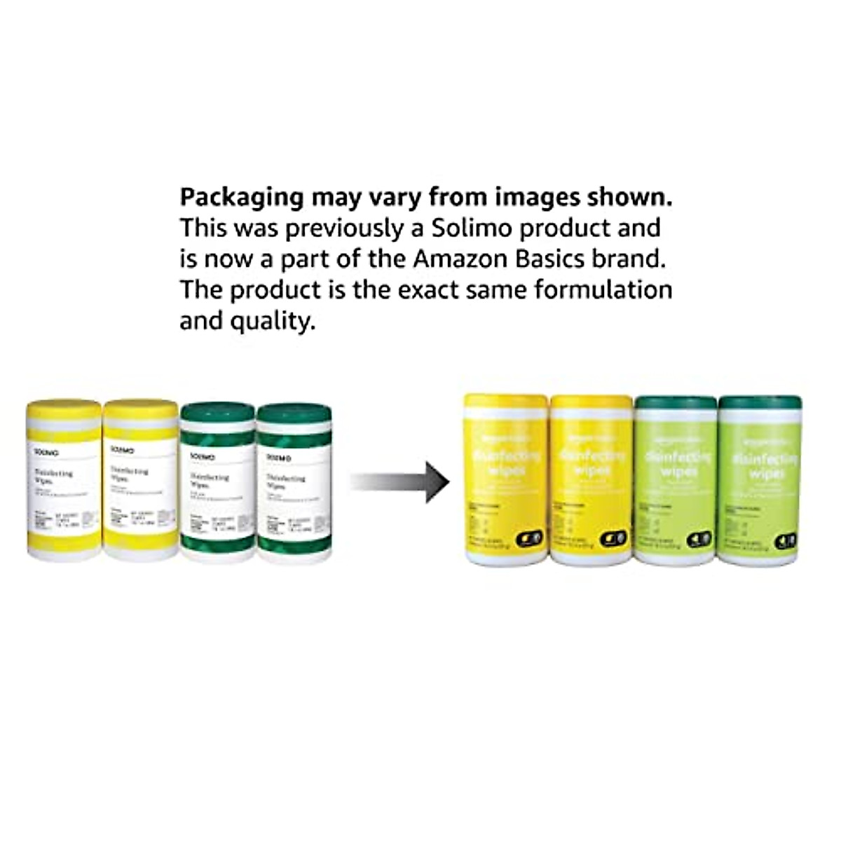 Amazon Basics Disinfecting Wipes, Lemon & Fresh Scent, Sanitizes/Cleans/Disinfects/Deodorizes, White, 85 Count, Pack of 4 (Previously Solimo)