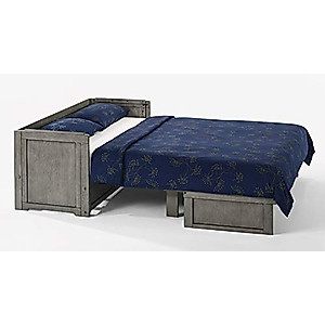 Night & Day Furniture Murphy Cube Cabinet Bed Ready-to-Assemble with SDS Custom 6" Memory Foam Mattress (Rural Grey)