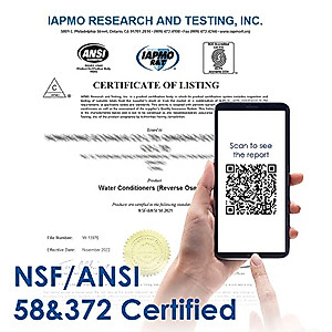 Waterdrop WD-G3P600-RO Filter, NSF Certified, Replacement for WD-G3P600 Reverse Osmosis System, 2-year Lifetime