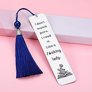 Funny Bookmark for Women Men Book Spicy Reader Gift for Book Lover Bookish Birthday Holiday Gifts for Female Male Friends BFF Her Spicy Reader Reading Present Book Club Gifts I Don't Watch PRN