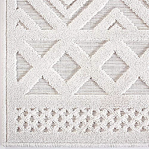 Orian Rugs Coastal Diamond Area Rug, 5 ft 2 in x 7 ft 6 in, Ivory