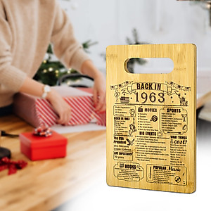 61th Birthday Gifts For Women or Men, Back In 1963 Cutting Board 61th Birthday Decorations, 61 Year Old Anniversary Birthday Gifts