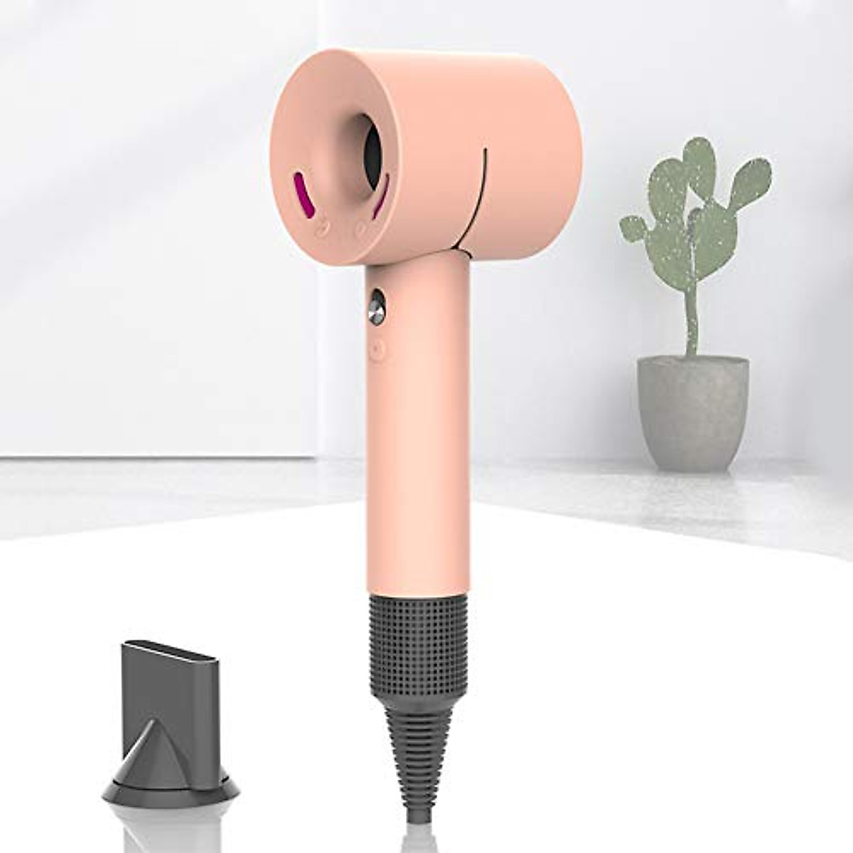 Maserfaliw Protector Cover for Dyson Hair Dryer Shockproof Soft Silicone Anti-Scratch Cover Protector Case for Dyson Hair Dryer Black