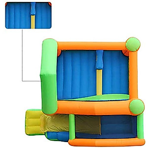 Inflatable Castle and Slide, Children Slide Outdoor Small Naughty Castle Home Trampoline/Square Playground Kids Playpen Colors