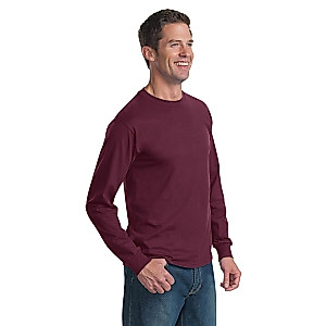 Fruit of the Loom Adult 5 oz. Long-Sleeve T-Shirt, Maroon, L