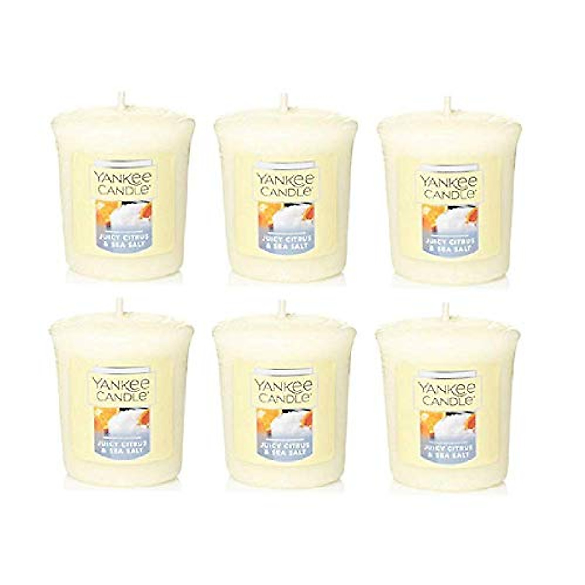 Yankee Candle Juicy Citrus and Sea Salt Samplers Votive Set of 6
