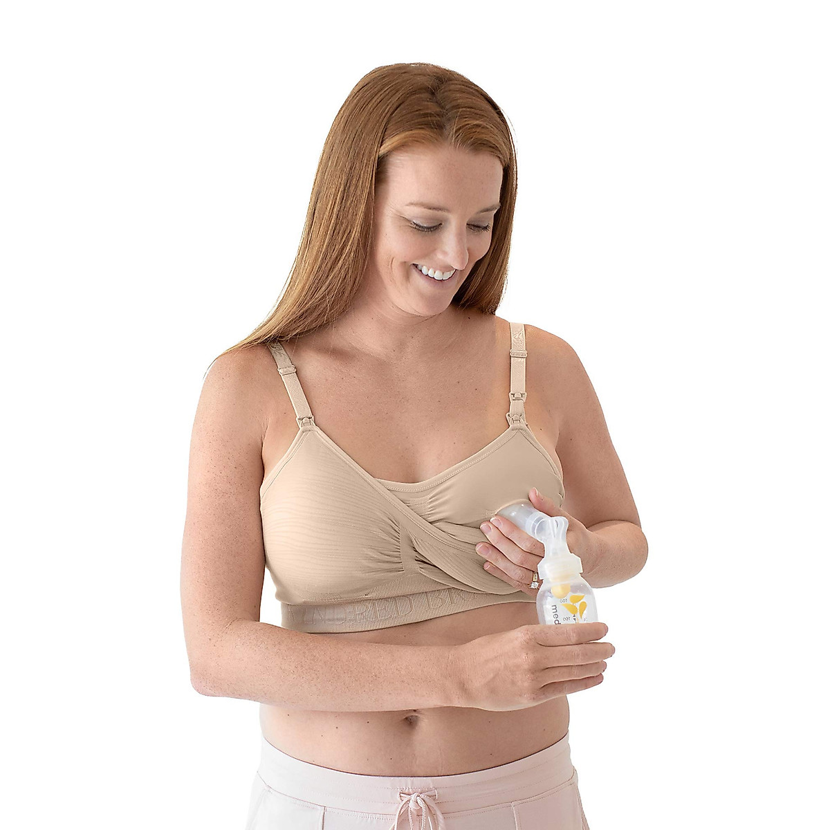 Kindred Bravely 2-Pack Hands Free Pumping Bra Bundle (Beige and Pink, X-Large)