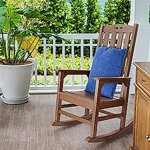 Vaneventi Outdoor Rocking Chair with 350lbs Support, All-Weather Oversized Outdoor Chair, Fade-Resistant Porch Rocker Chair, 34L 27W 46.8H (Brown)