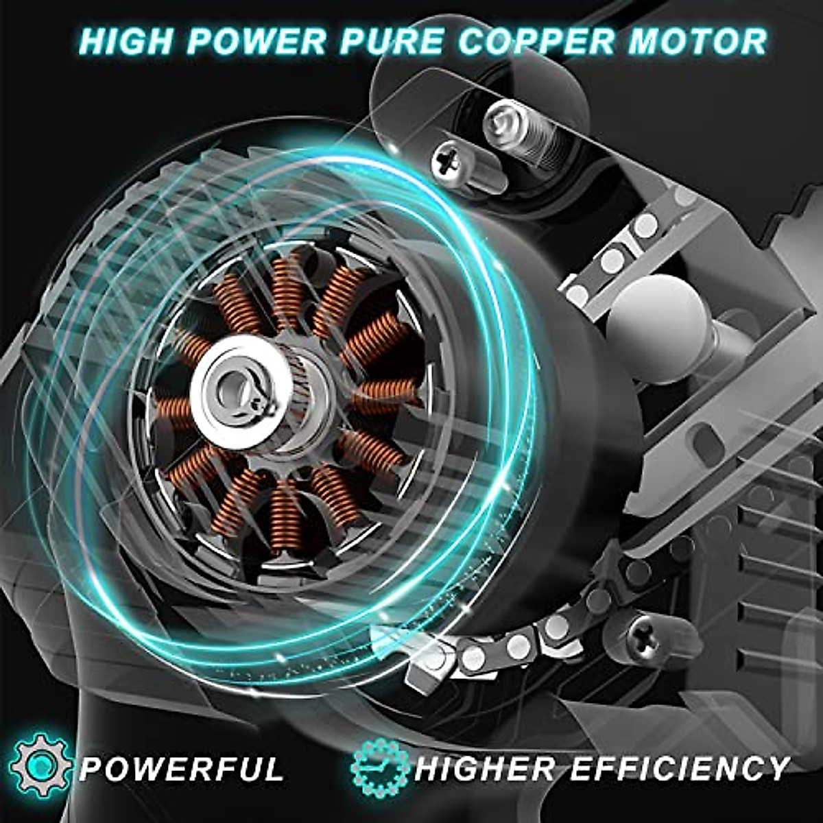 XTIMES Mini Chainsaw, 6 Inch Power Chain Saws with 2 Rechargeable Battery, Electric Chainsaw Cordless Portable Handheld Chainsaw for Garden Tree Trimming Wood Cutting