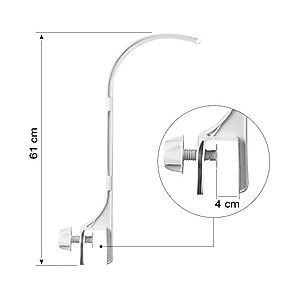 24 Inch Baby Crib Mobile Holder,Baby Bed Bell Holder,Removable Crib Mobile Arm,Double Hole Adjustable Bed Bell Holder-Easy to Install