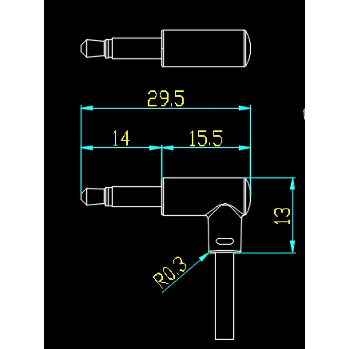 Starving Students Music Supplies Luigis Modular M-PAR Right Angled Eurorack Patch Cables - Package of 5 Purple Cables, 4" (10 cm)
