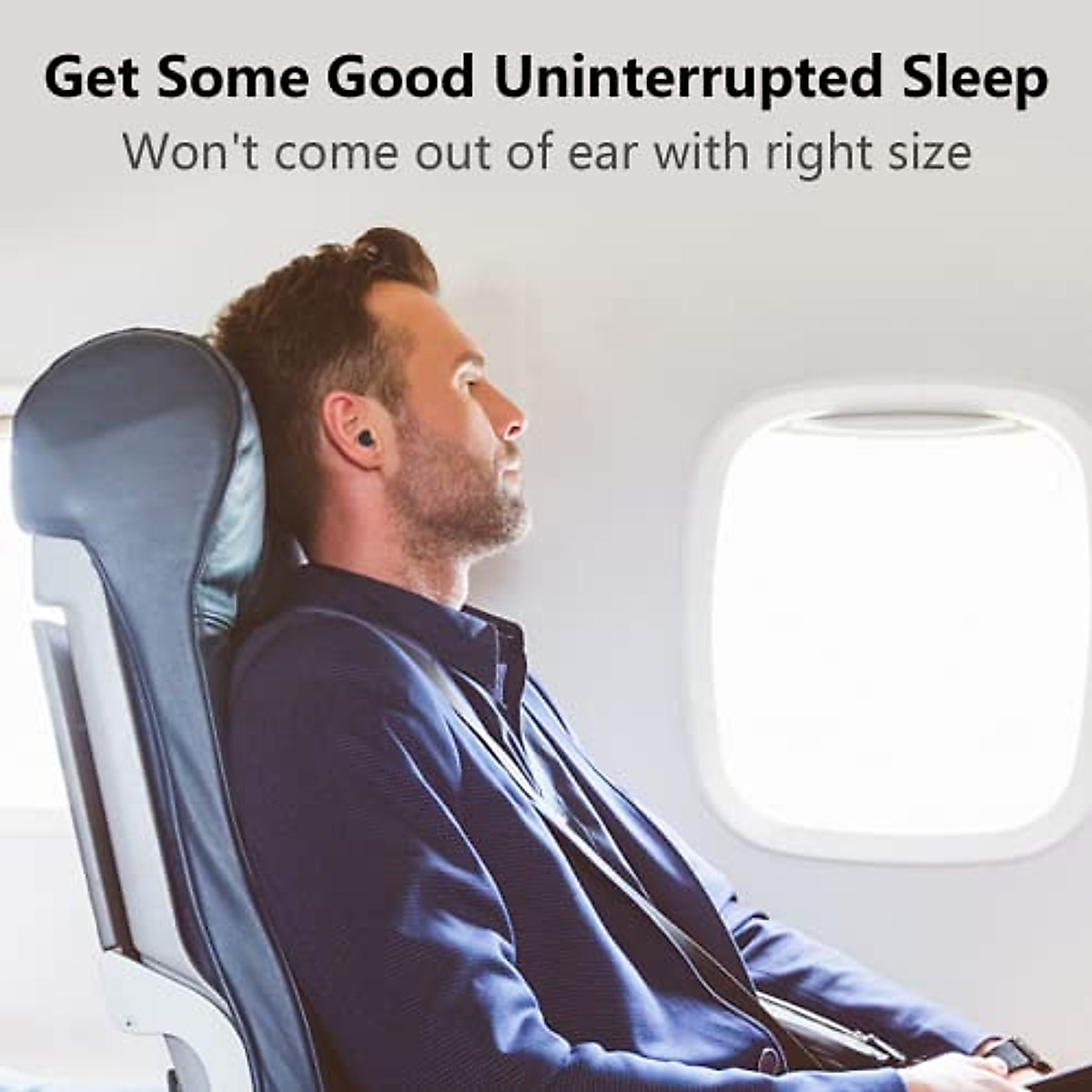 Silicone Ear Plugs for Noise Reduction 2 Pairs 30dB Highest NRR Ultra Soft Reusable Ear Plugs for Sleeping Noise Cancelling for Work, Travel, Shooting, Sleep Snoring, 8 Ear Tips in XS/S/M/L, Black……