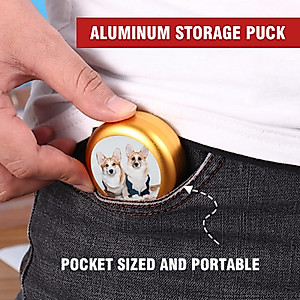 NGTSFLY Personalized Herb Storage Container in Sturdy, Pocket Storage Case Container Smell Proof and Air Tight - Portable, Perfect Jar to Stash in Your Pocket, No Smell Container (Black/Photo)