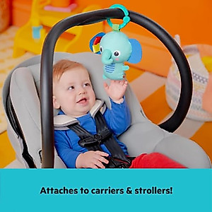 Bright Starts Wild Wiggles Baby Activity Gym & Play Mat with FoldingToy bar, Newborn and up - Green, 18.5” x 29.1” x 29.1”