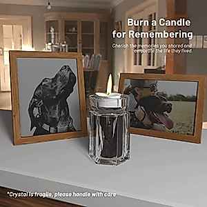 Small Urns for Human Ashes Adult Male - Crystal Mini Cremation Keepsake Urn for Ashes with Box, Beautiful Glass Photo Urn, An Elegant Blue Baby Urn - Sharing Personal Funeral Urn for Dog, Cat or Human