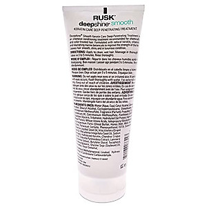 RUSK Deepshine Smooth Keratin Care Deep-Penetrating Treatment, Sodium-Chloride-Free, Color-Safe, Deep Penetrating Restructuring Treatment, Delivers Surface-Smoothing Conditioning, 7.05 Ounce (Pack of 1)